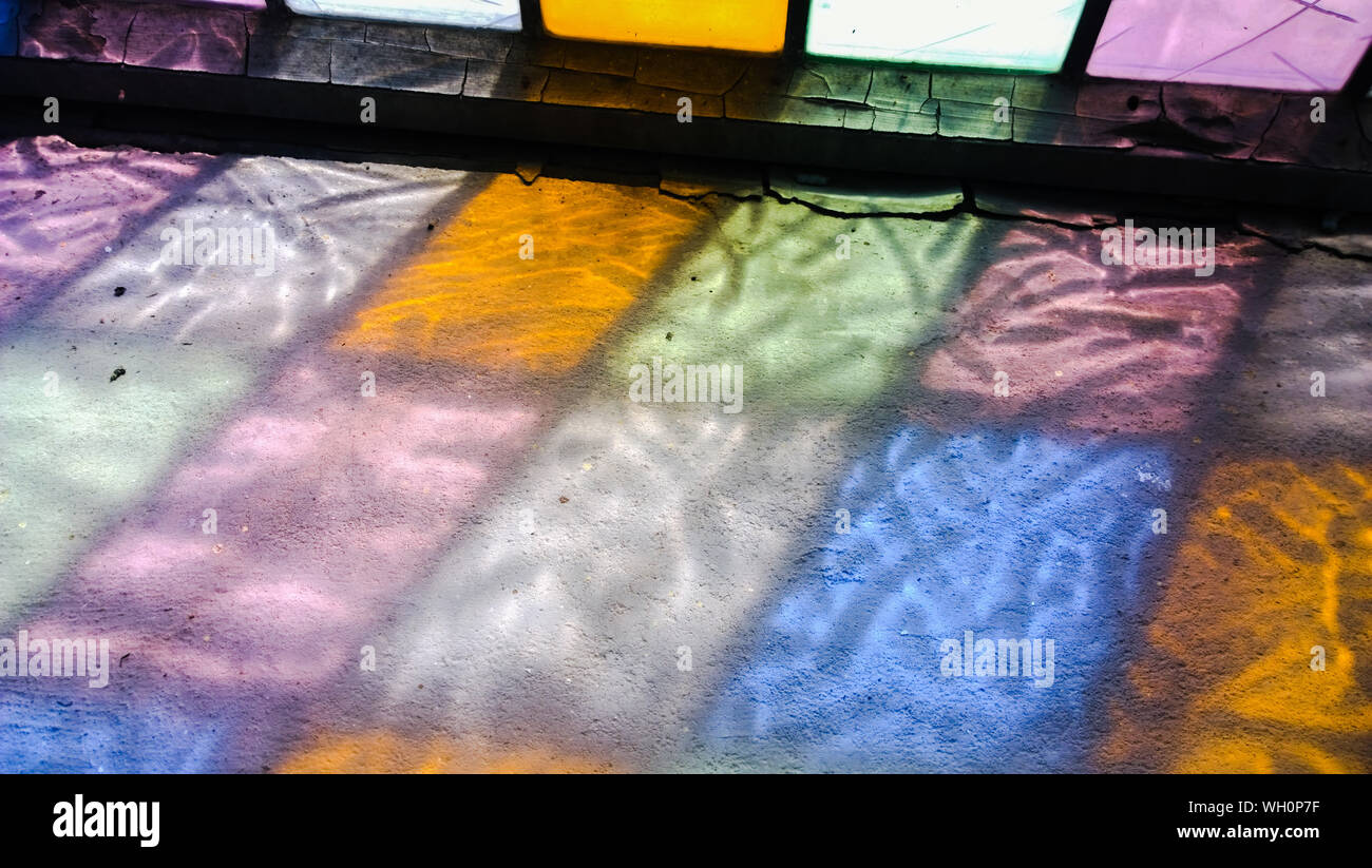 Stained glass window reflection hi-res stock photography and images - Alamy