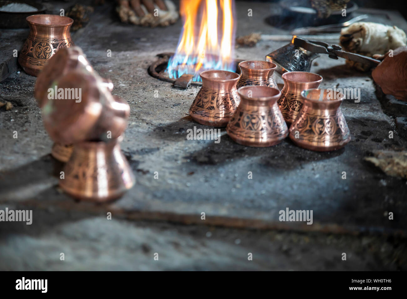 Ancient copper pot hi-res stock photography and images - Alamy