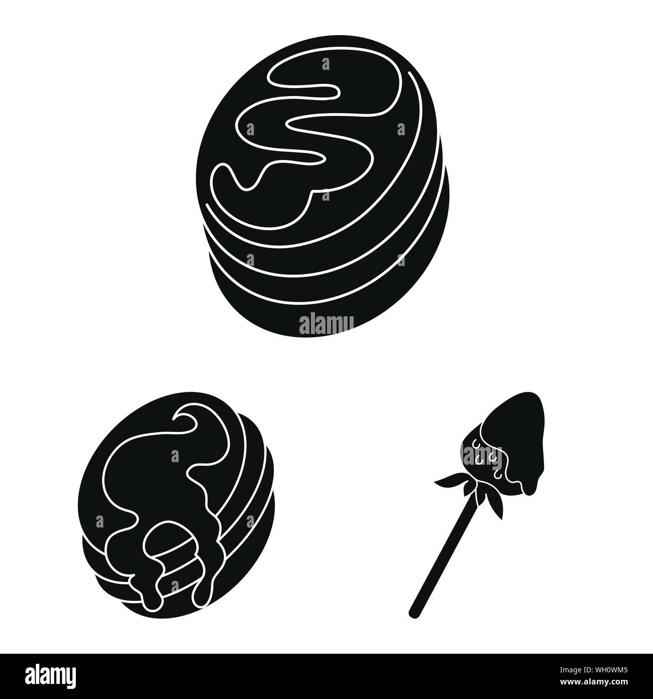 Vector illustration of sweetness and product logo. Collection of ...