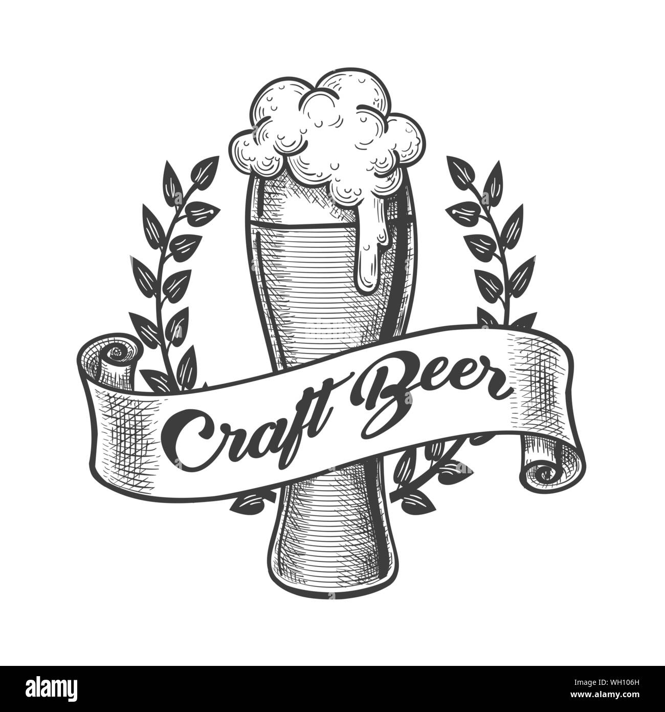 Old beer bottle on Stock Vector Images - Alamy