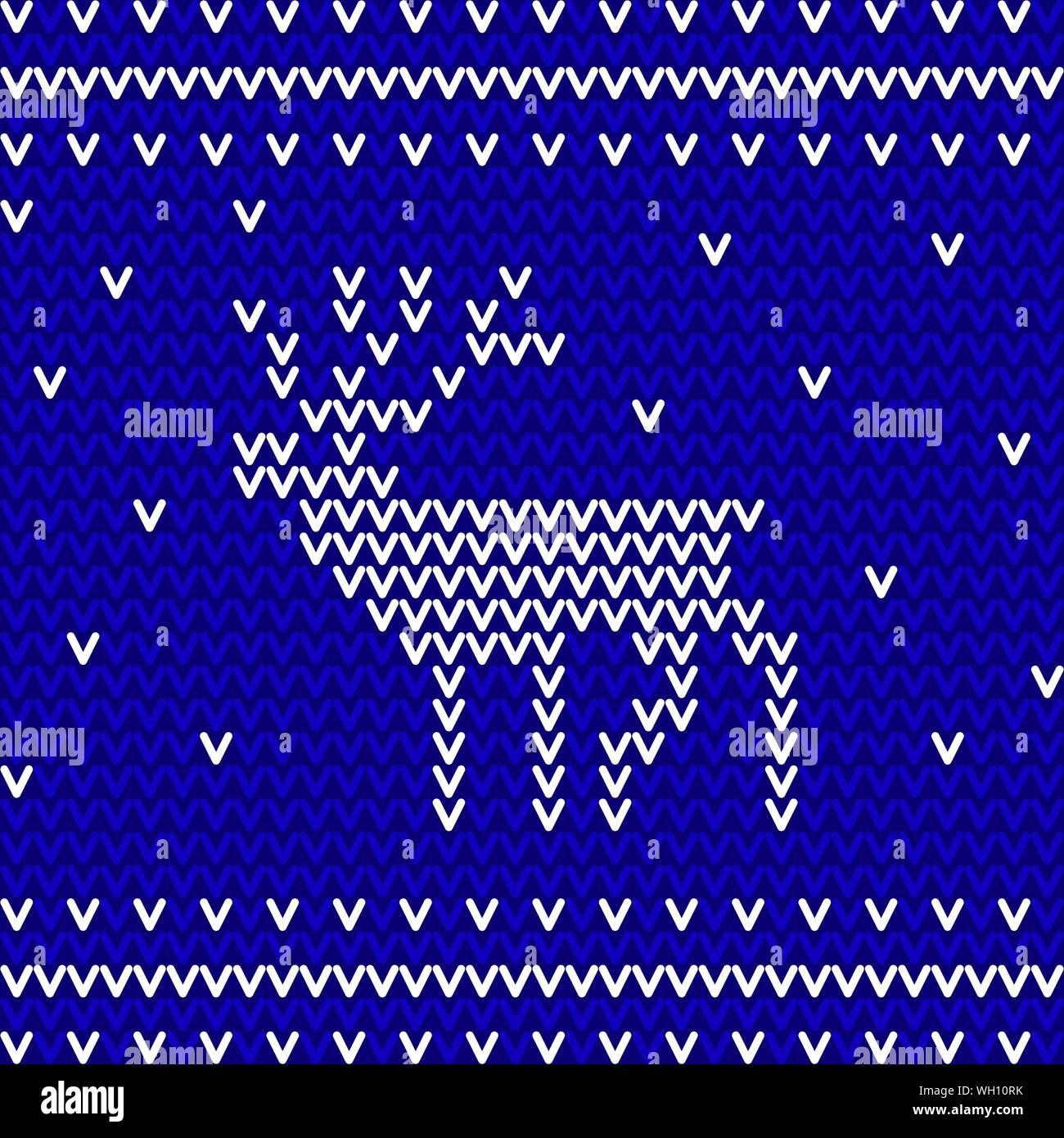 Seamless winter pattern. Blue and white knitted christmas background ...