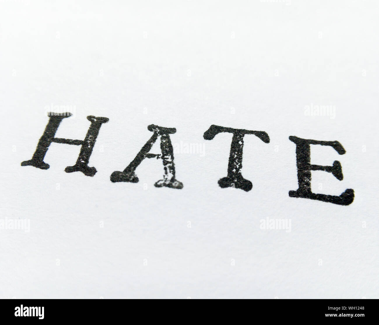 Hate Text High Resolution Stock Photography and Images - Alamy