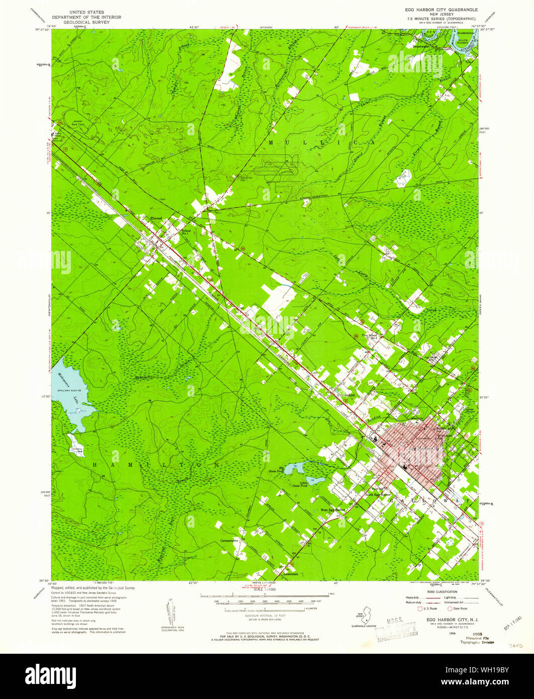 Map of egg harbor city hi-res stock photography and images - Alamy