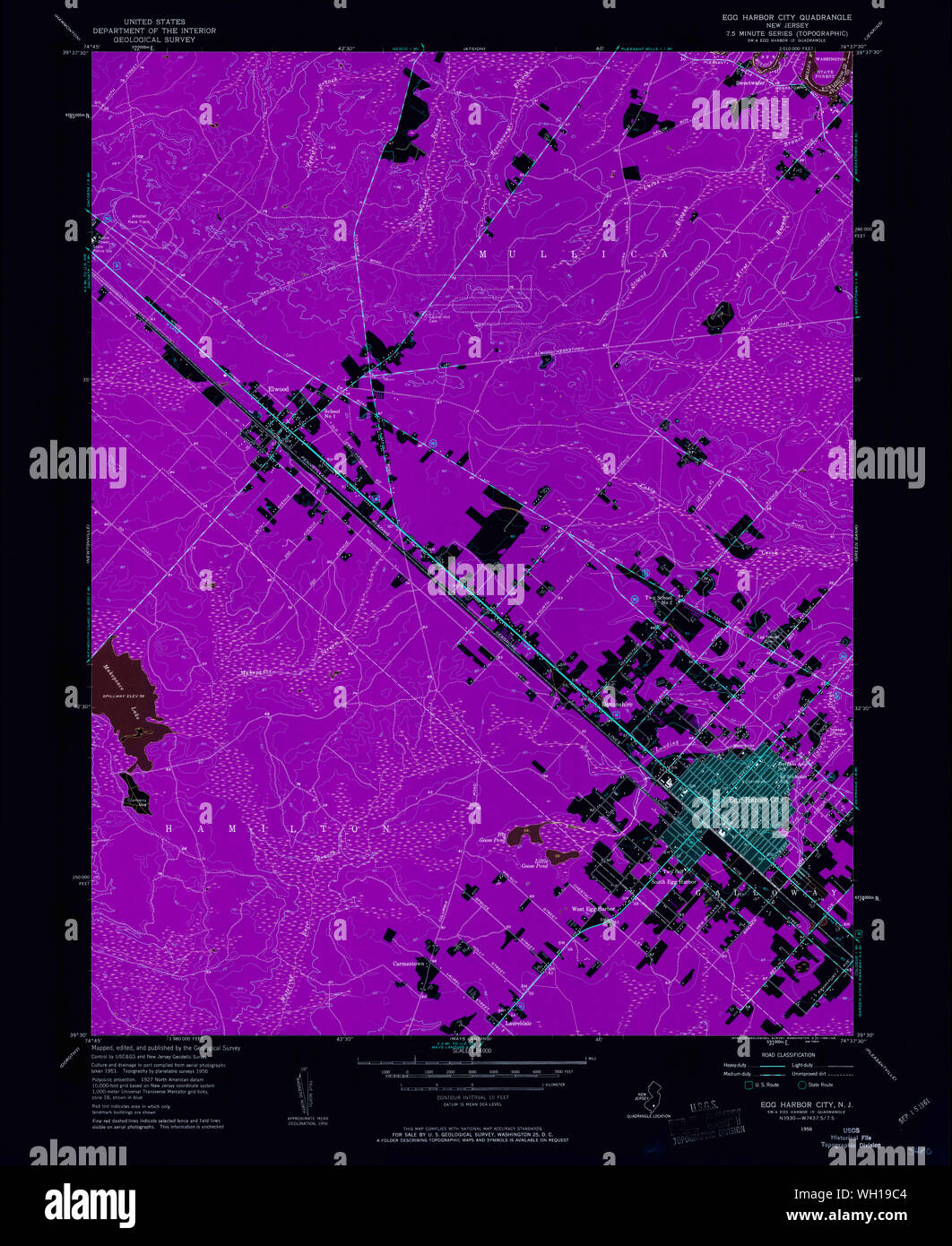 Map of egg harbor city hi-res stock photography and images - Alamy