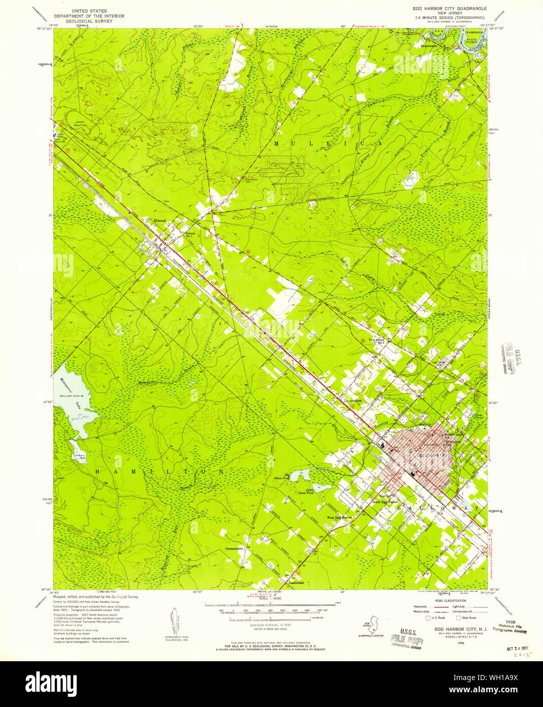 Map of egg harbor city hi-res stock photography and images - Alamy