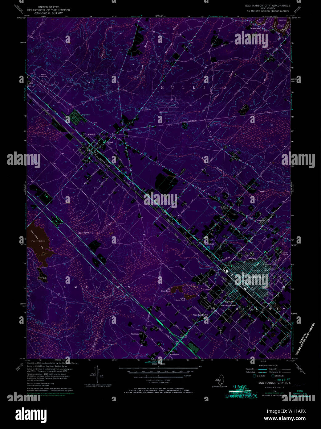 Map of egg harbor city hi-res stock photography and images - Alamy
