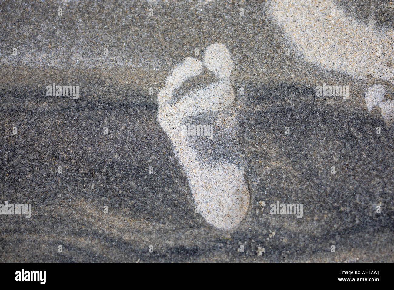 Footprint asphalt hi-res stock photography and images - Alamy