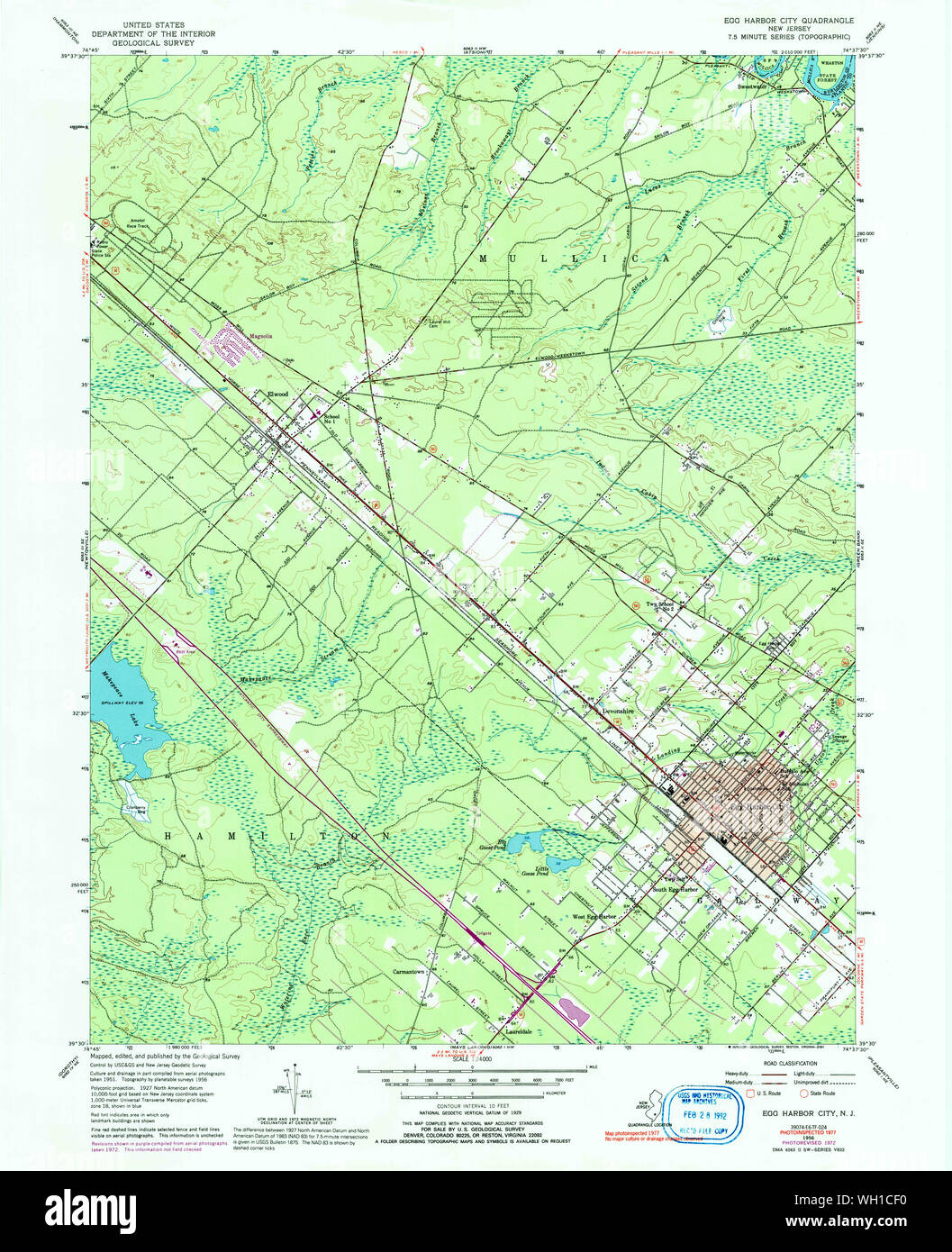Map of egg harbor city hi-res stock photography and images - Alamy