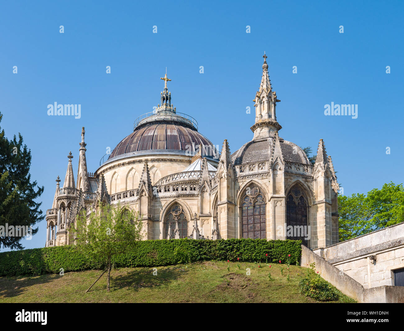 Exterior View of the Chapel Royal Saint Louis from Parking place in ...
