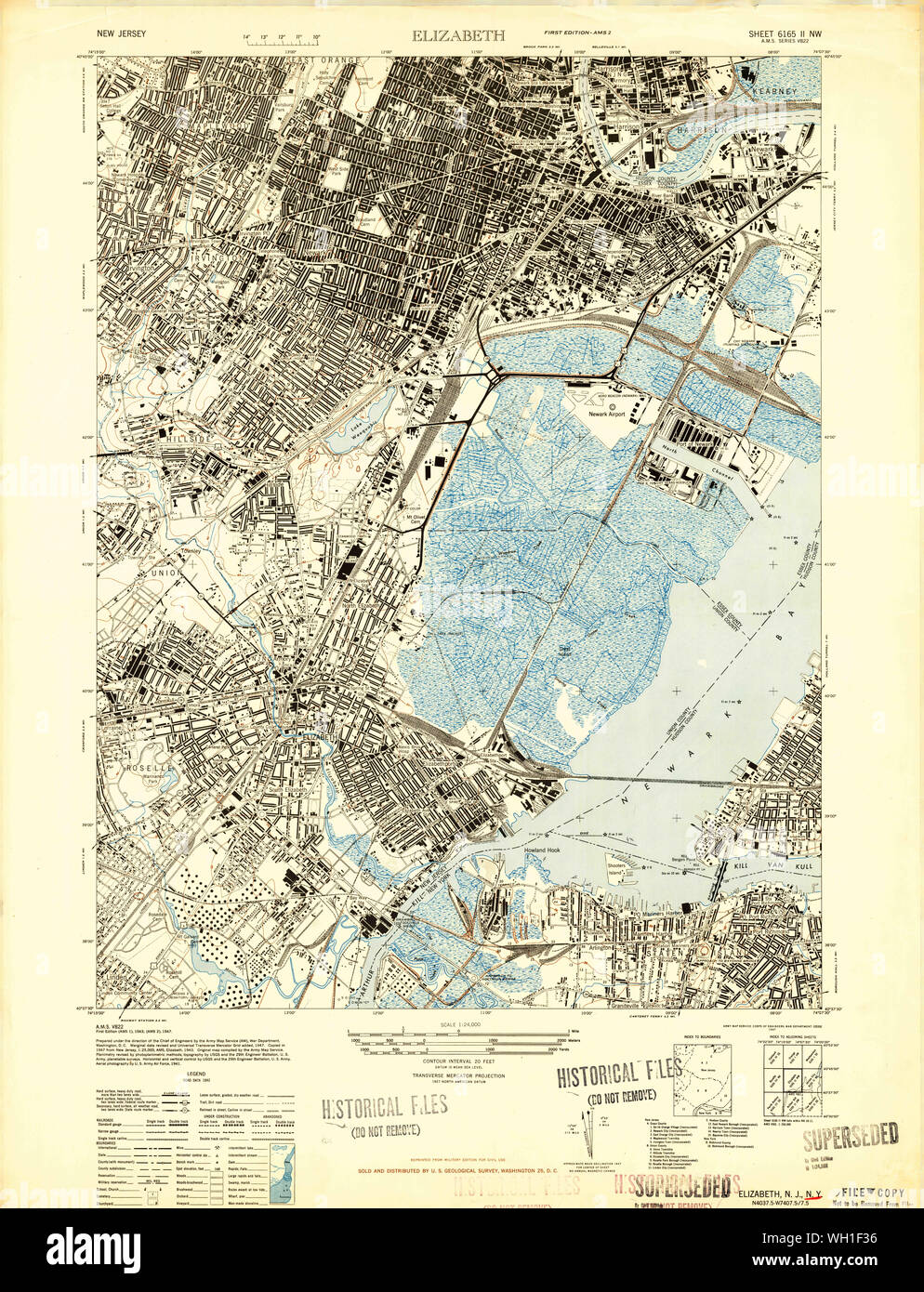 Elizabeth new jersey map hi-res stock photography and images - Alamy