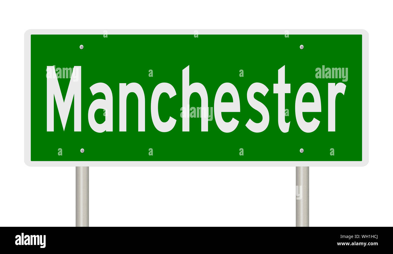 Manchester road sign Cut Out Stock Images & Pictures - Alamy