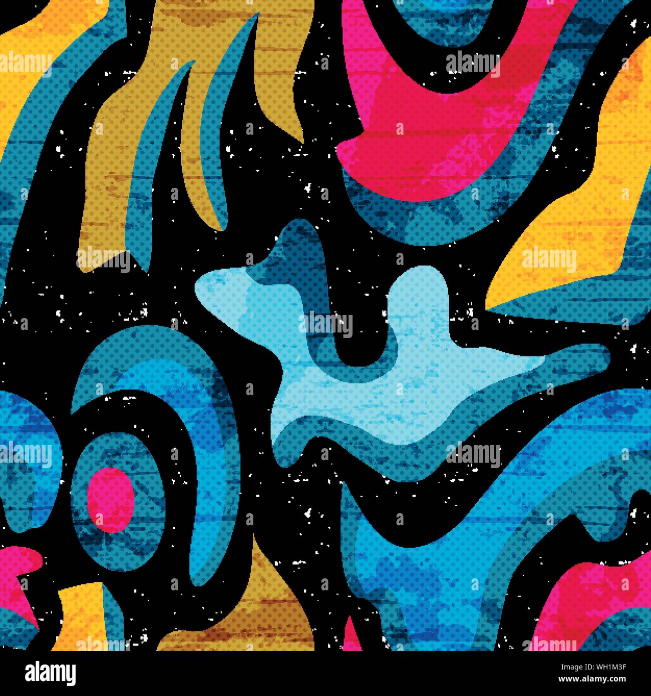 graffiti colored seamless texture vector illustration Stock Vector ...