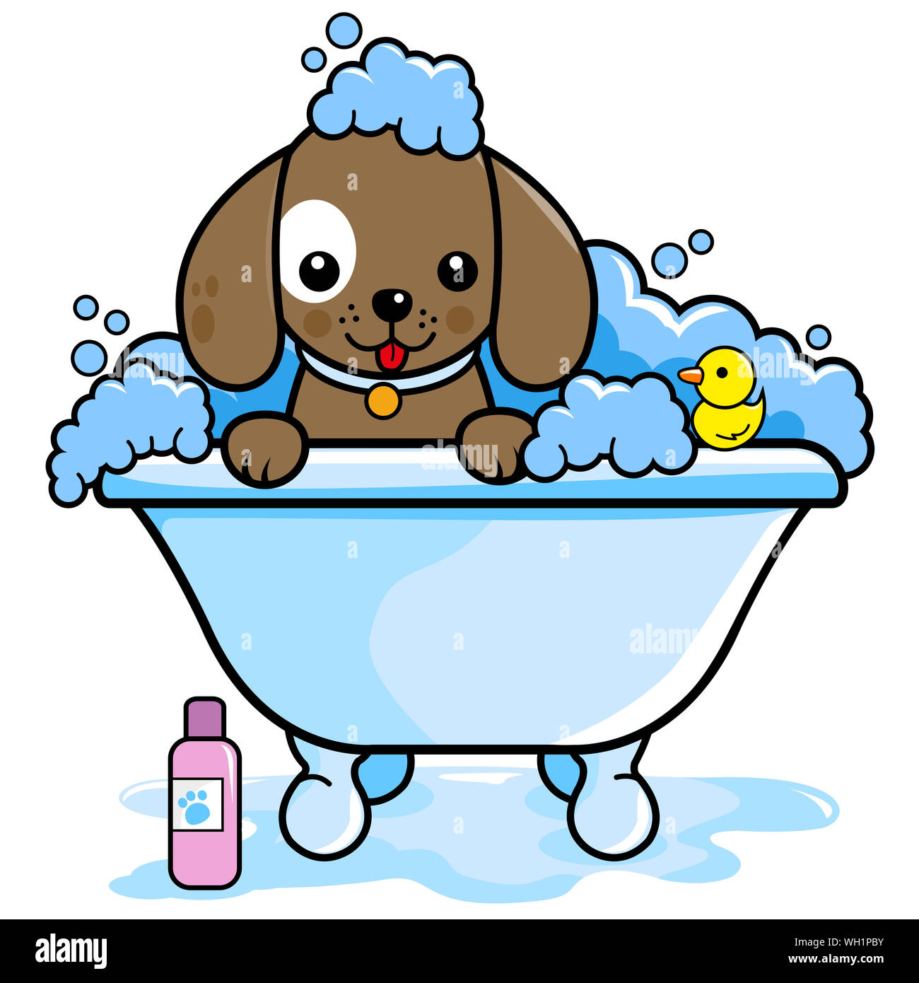 Dog Bath Cartoon