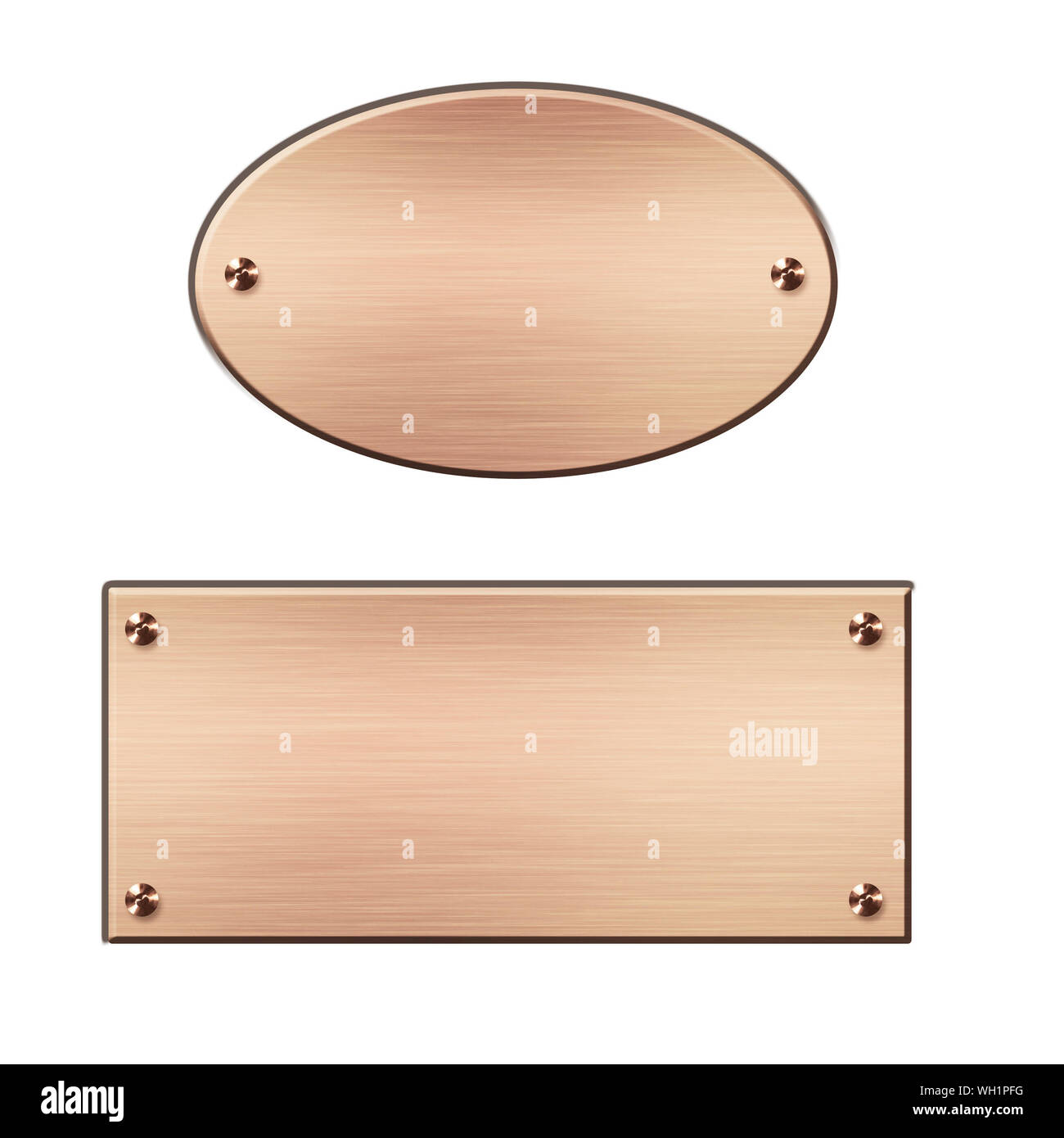 Brushed metal, rose gold plate, nameboard, sign background template ...