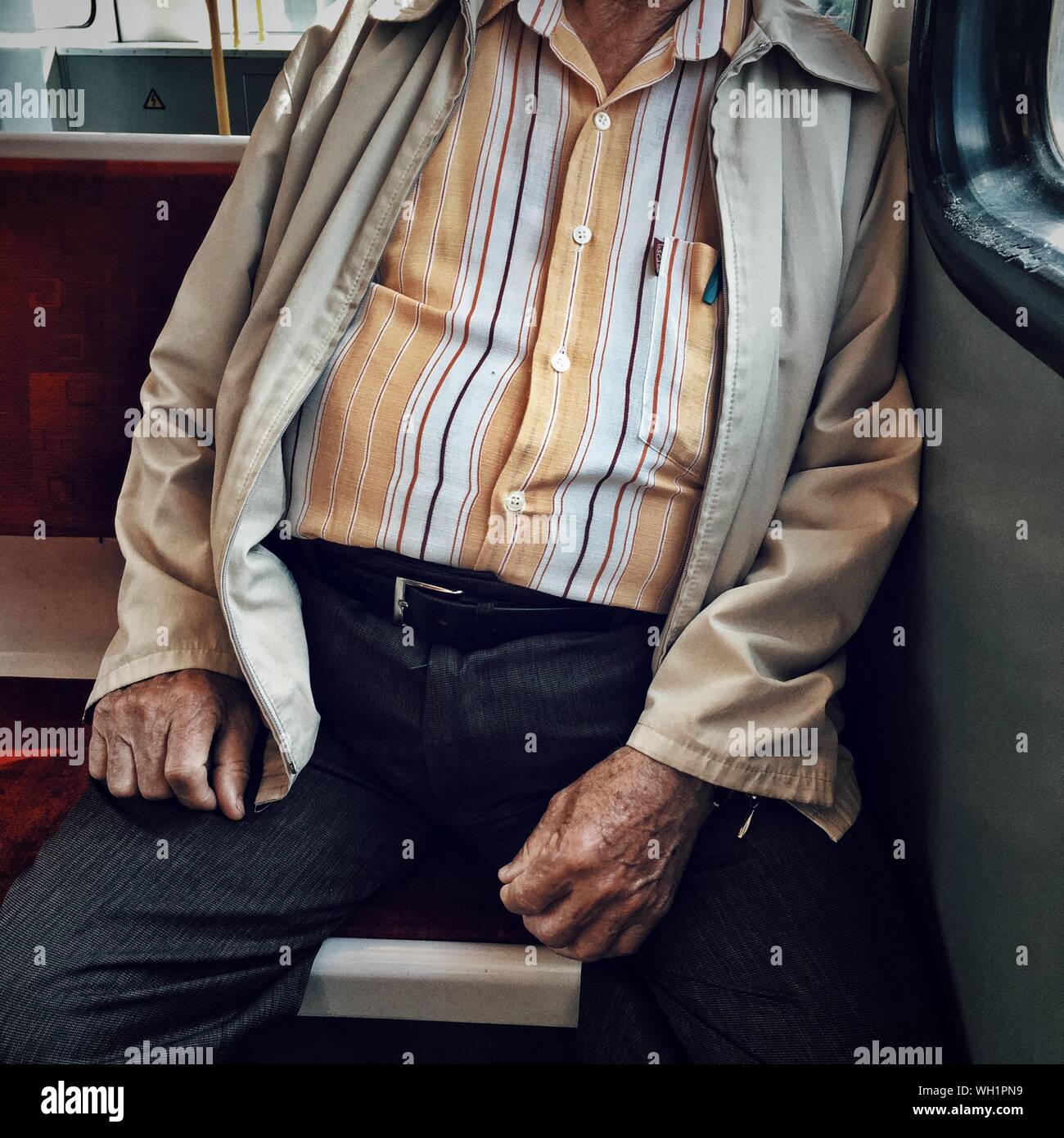 Man sitting train hi-res stock photography and images - Alamy