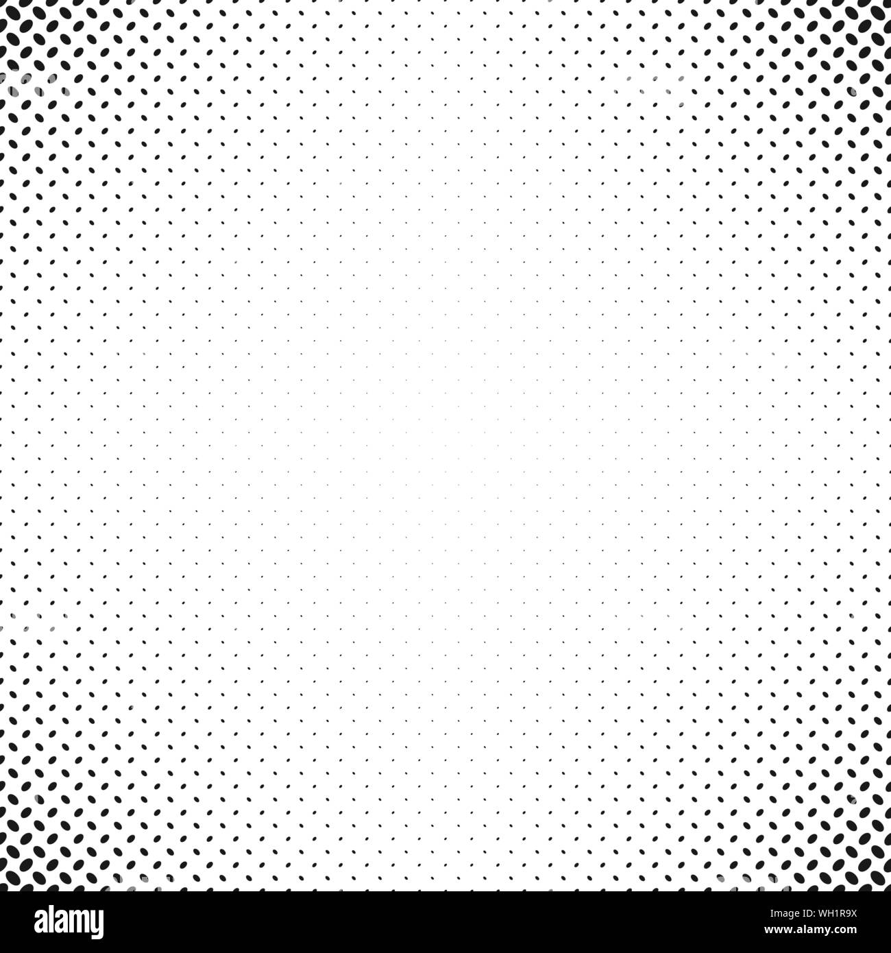 Monochrome repeating halftone diagonal ellipse pattern background design - abstract vector ...