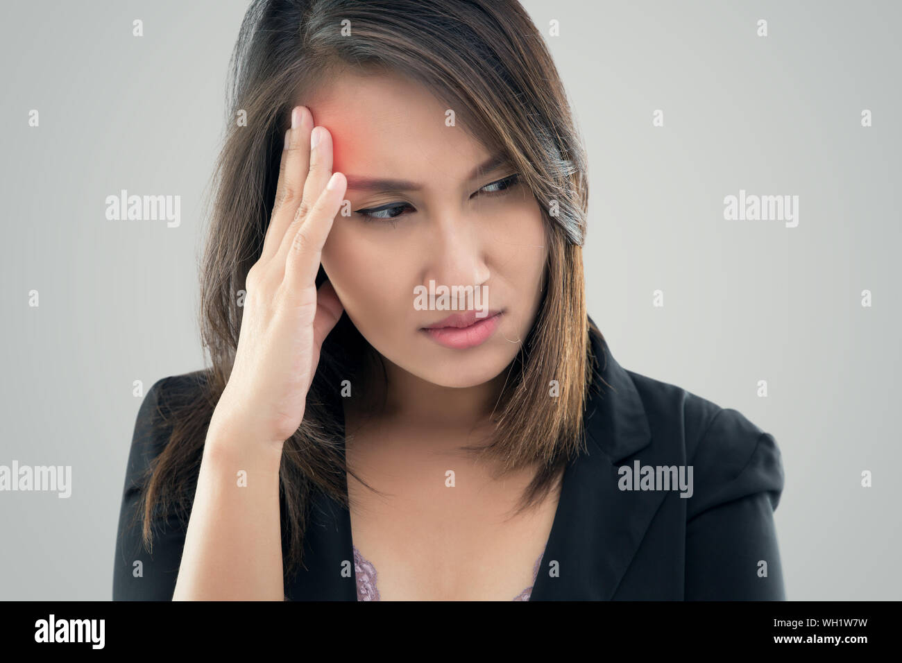Tensed woman hi-res stock photography and images - Alamy
