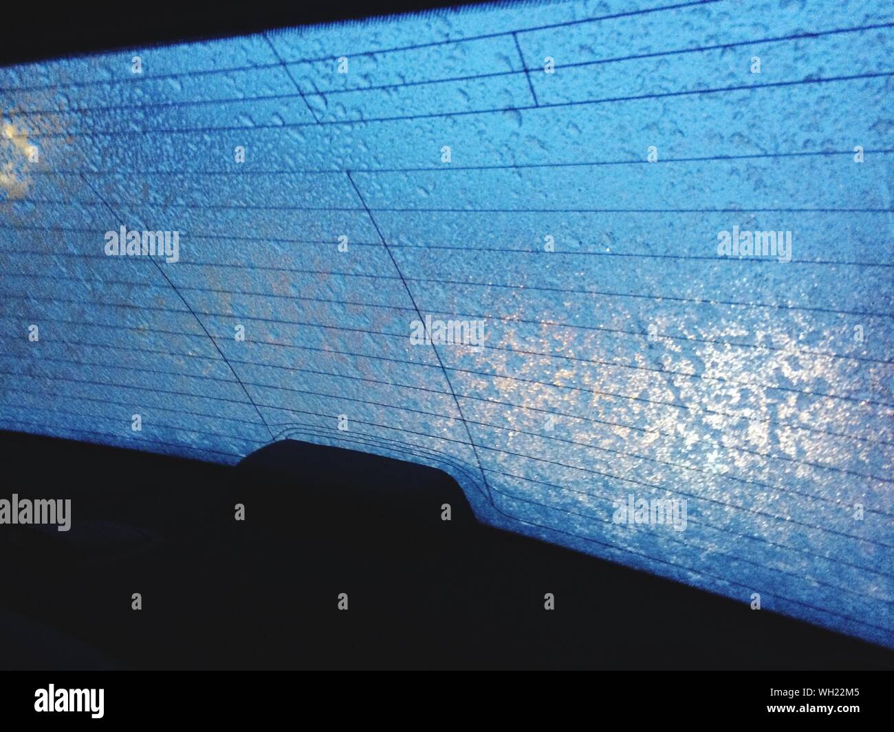 Water Drop On Rear Windshield Of Car Stock Photo - Alamy