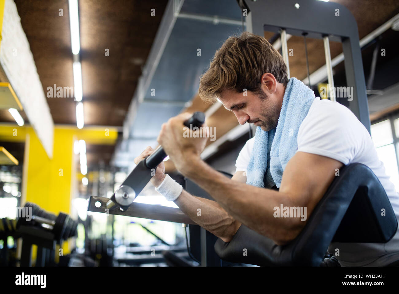 Sport, fitness, bodybuilding, lifestyle and people concept - man ...