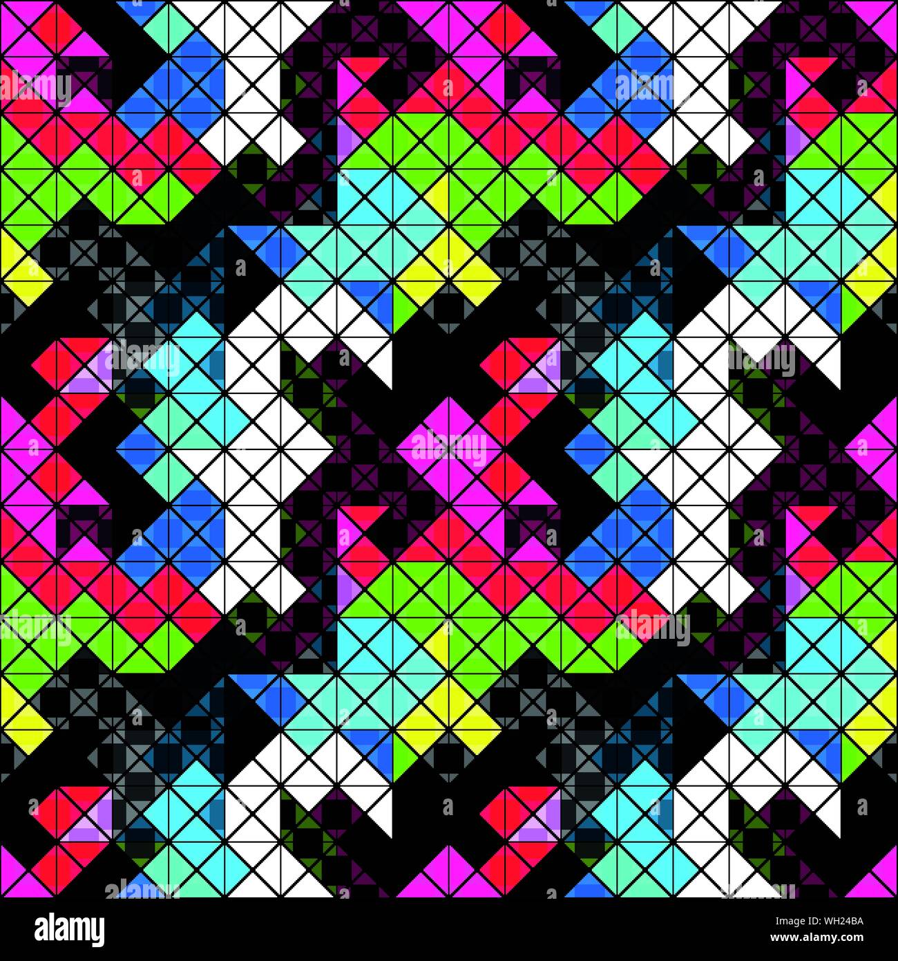 pixels psychedelic seamless pattern vector illustration Stock Vector ...