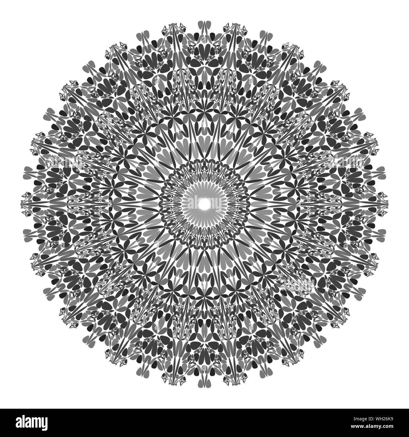 Monochrome circular mandala Cut Out Stock Images & Pictures - Alamy