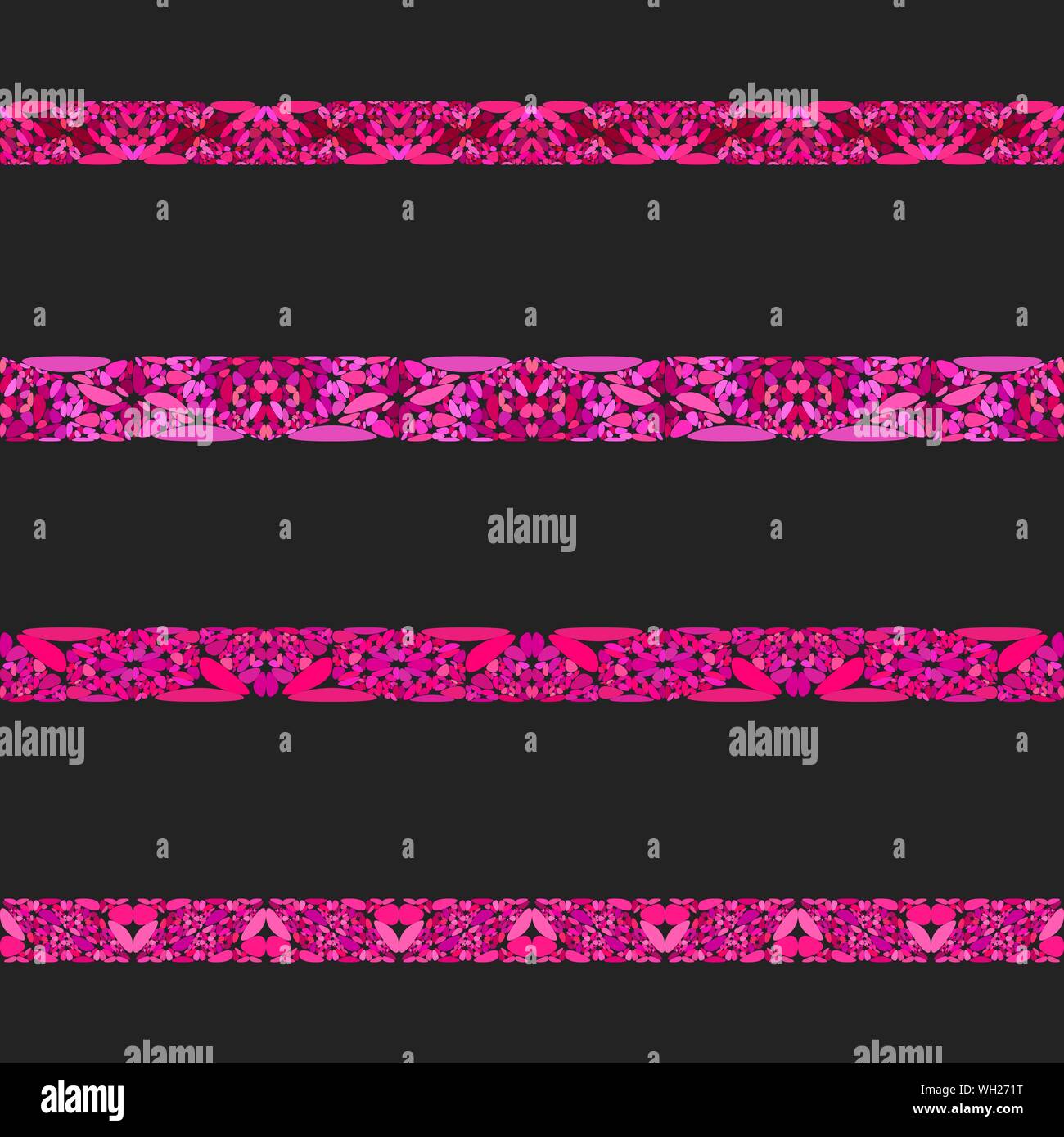 Curved stone mosaic divider line set - vector design elements Stock ...