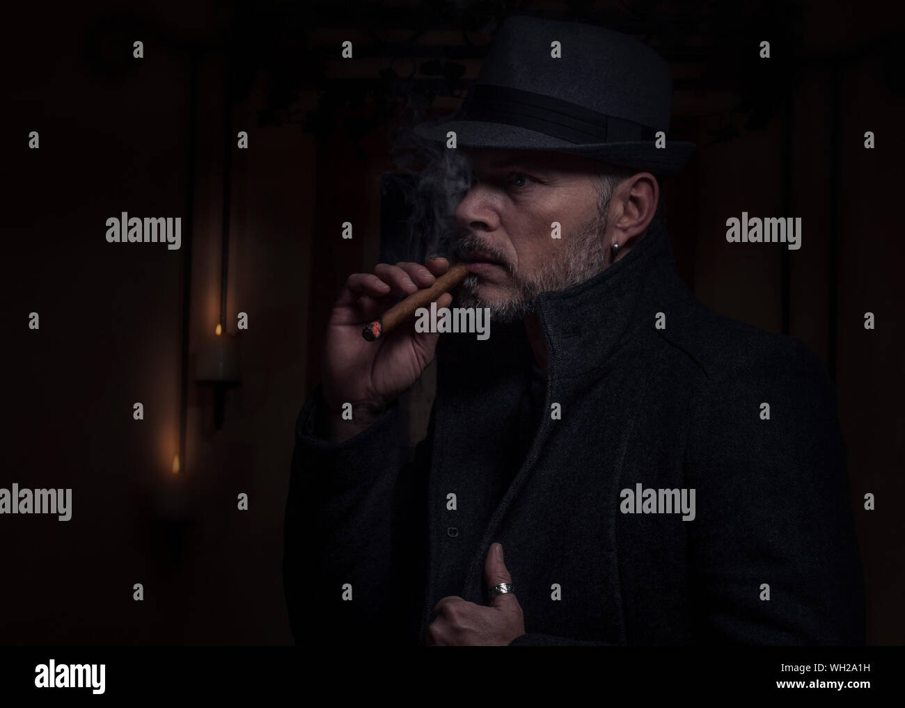 Cool man smoking hi-res stock photography and images - Alamy