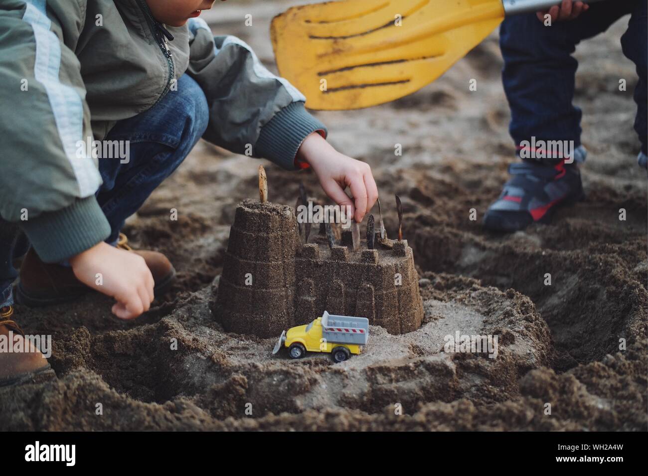 Boys beach castle hi-res stock photography and images - Alamy