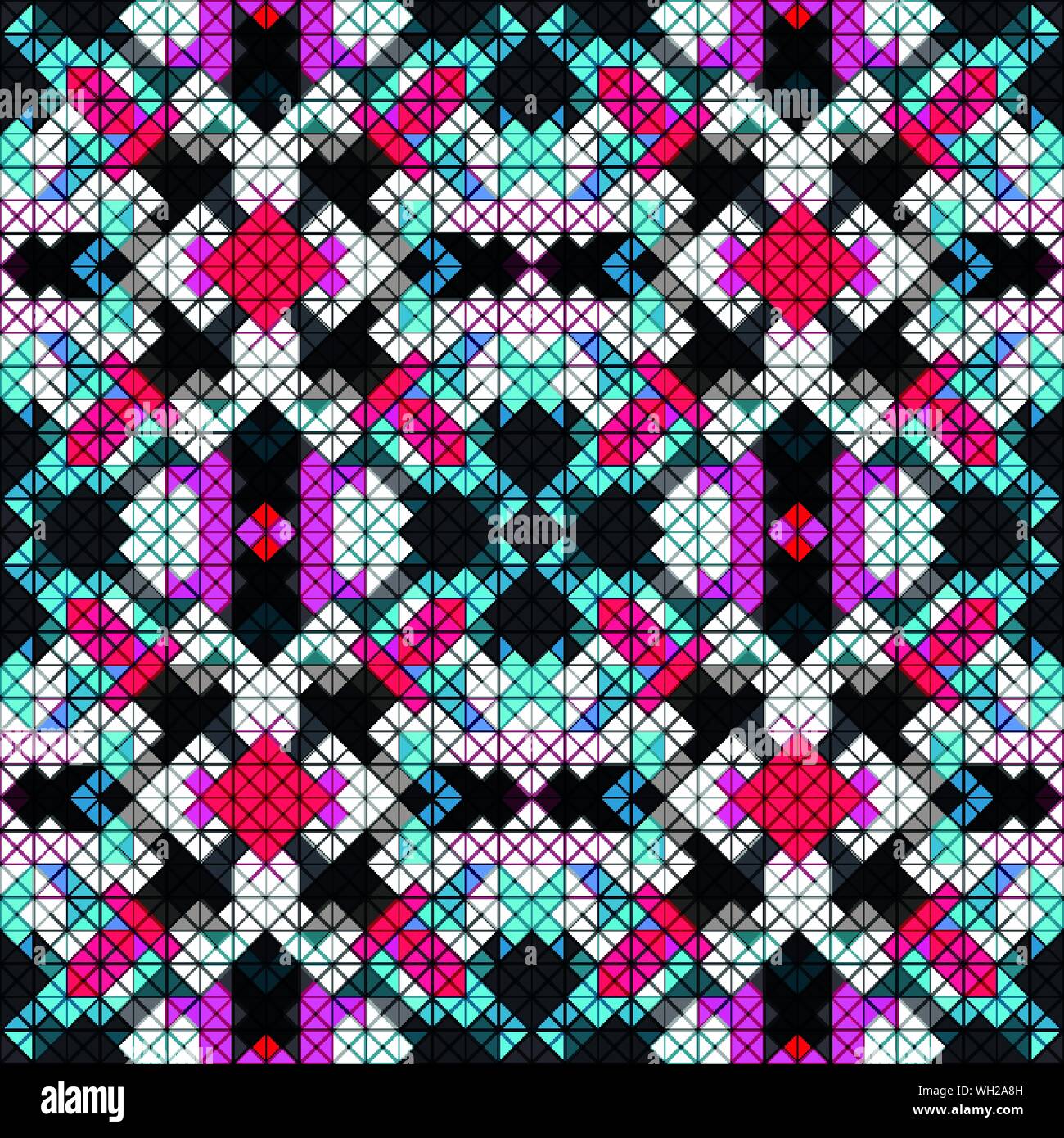 Beautiful pixels abstract geometric Seamless pattern vector ...