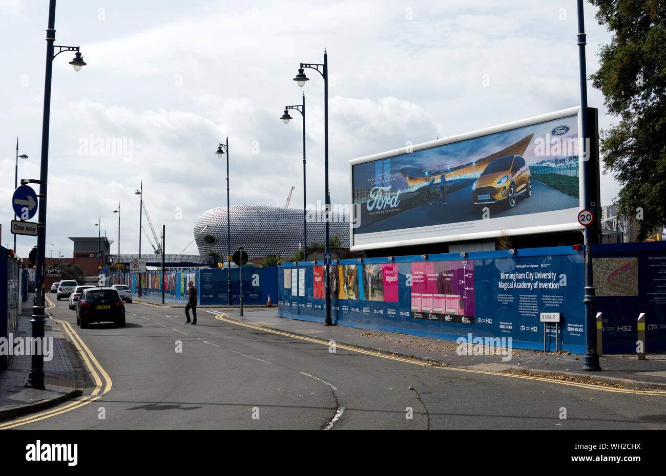 HS2 construction site in Park Street, Digbeth, Birmingham, West ...