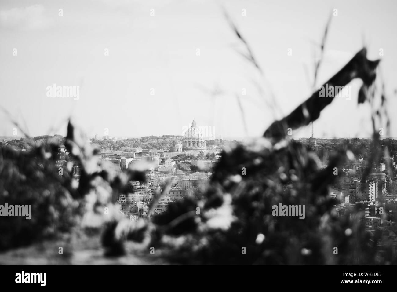 Distant church view Black and White Stock Photos & Images - Alamy