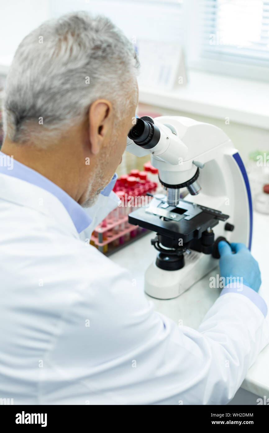 Concentrated medical worker doing DNA analysis in lab Stock Photo - Alamy