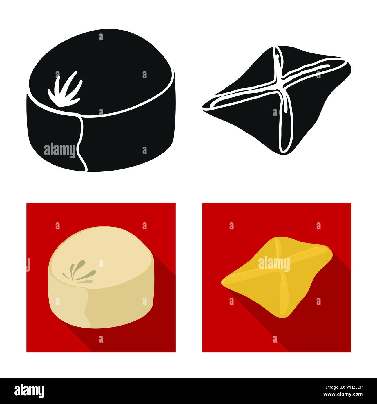 Vector design of products and cooking logo. Set of products and ...