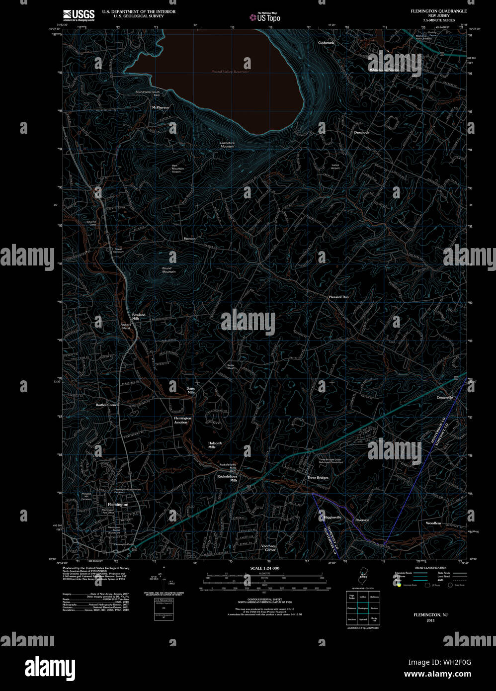 Flemington map hi-res stock photography and images - Alamy