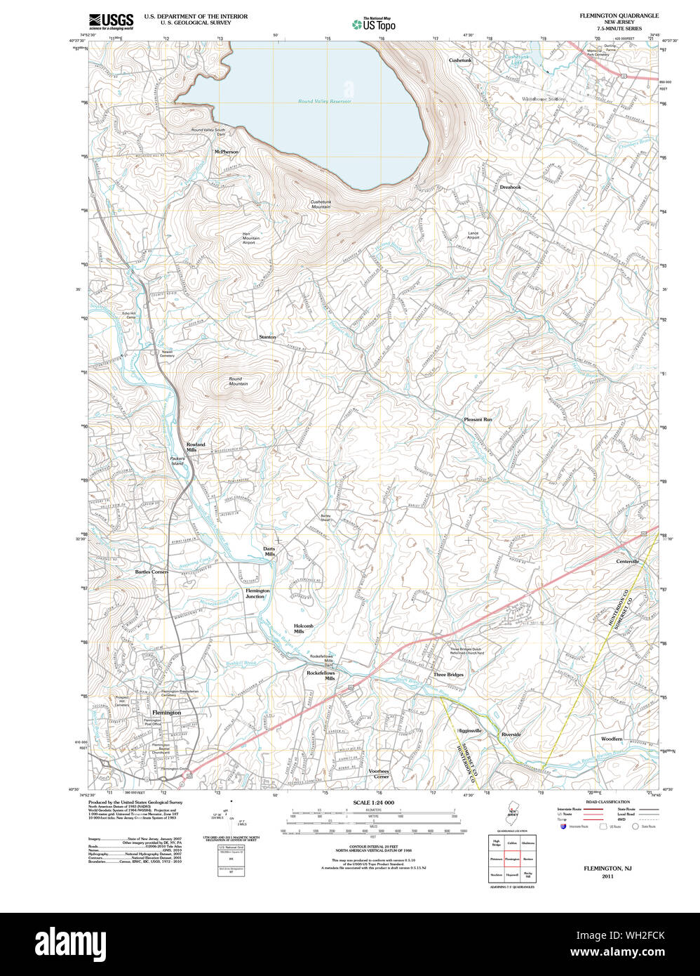 Map of flemington new jersey Cut Out Stock Images & Pictures - Alamy
