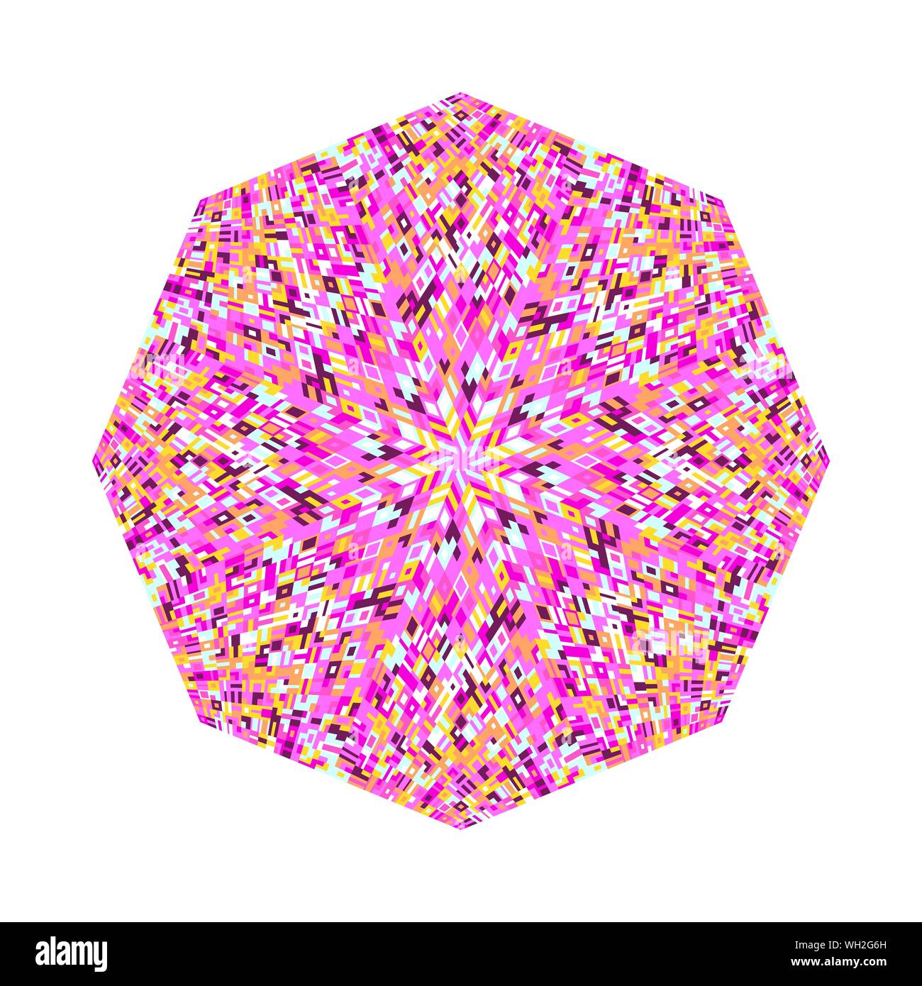 Abstract mosaic octagon polygon shape - octagonal geometrical colorful ...