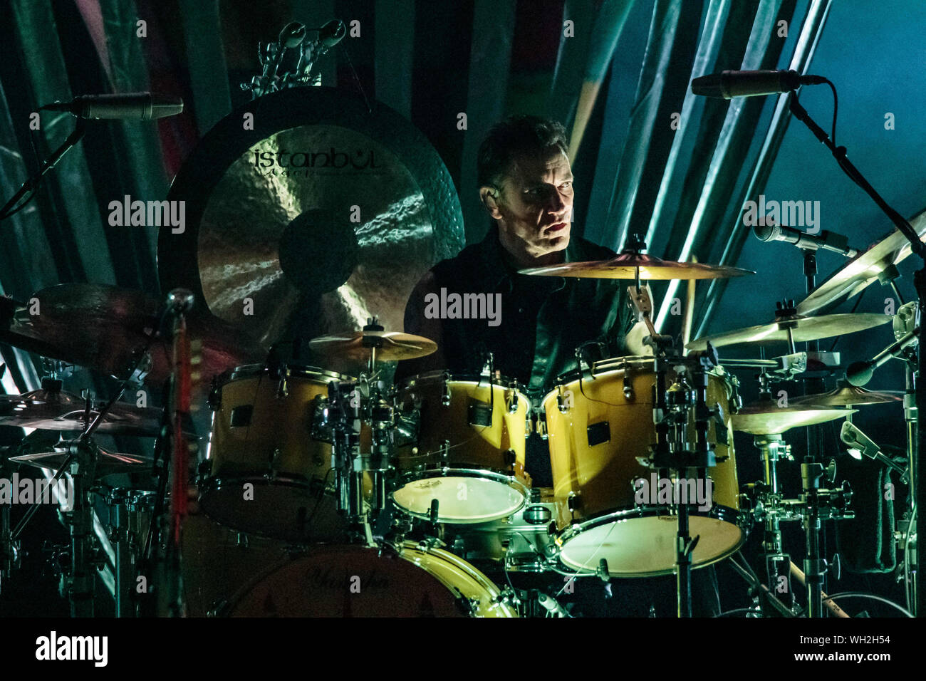 August 28, 2019, Chula Vista, California, U.S: Jimmy Chamberlin drummer ...