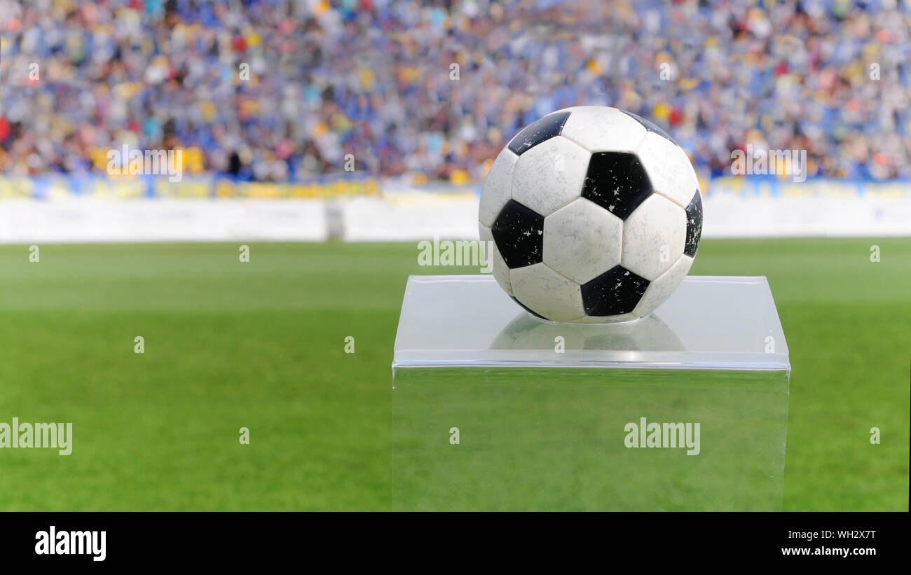The match ball on a stand before the game hi-res stock photography and ...