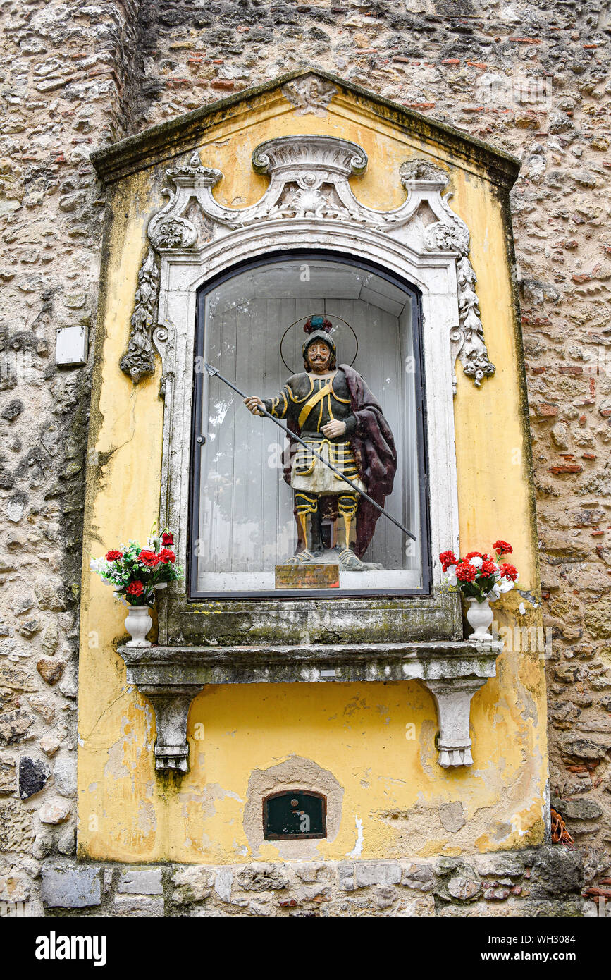 Lisbon, Portugal - July 27, 2019: Statue of Saint George in the ...