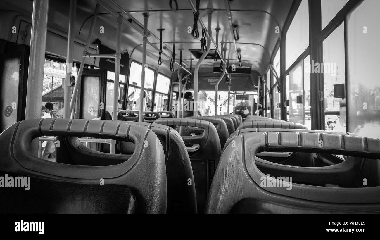 Travel bus interior seats hi-res stock photography and images - Alamy