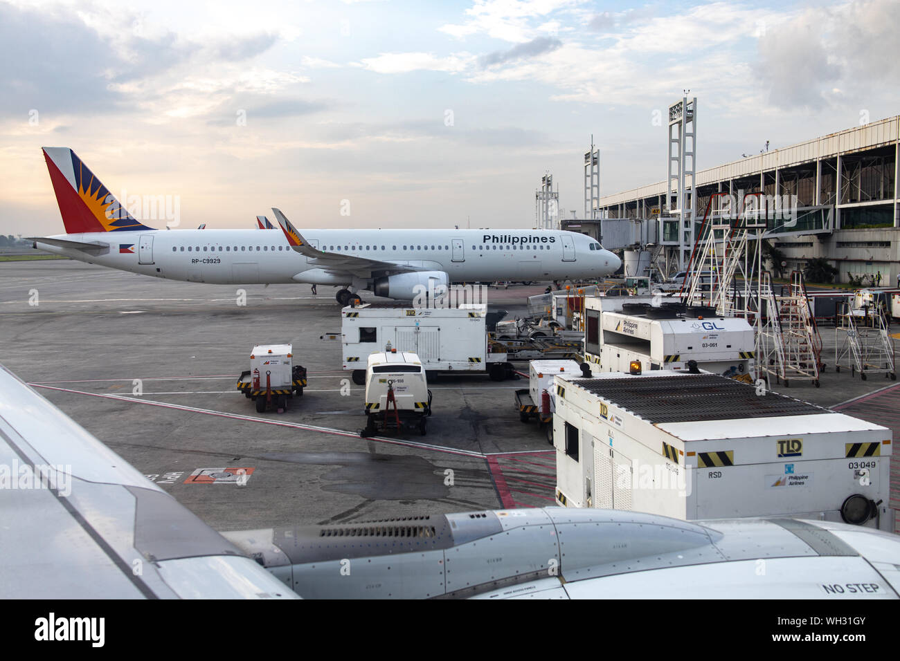 Aug 20,2019 Airplane waiting at NAIA airport terminal 2 for departure ...
