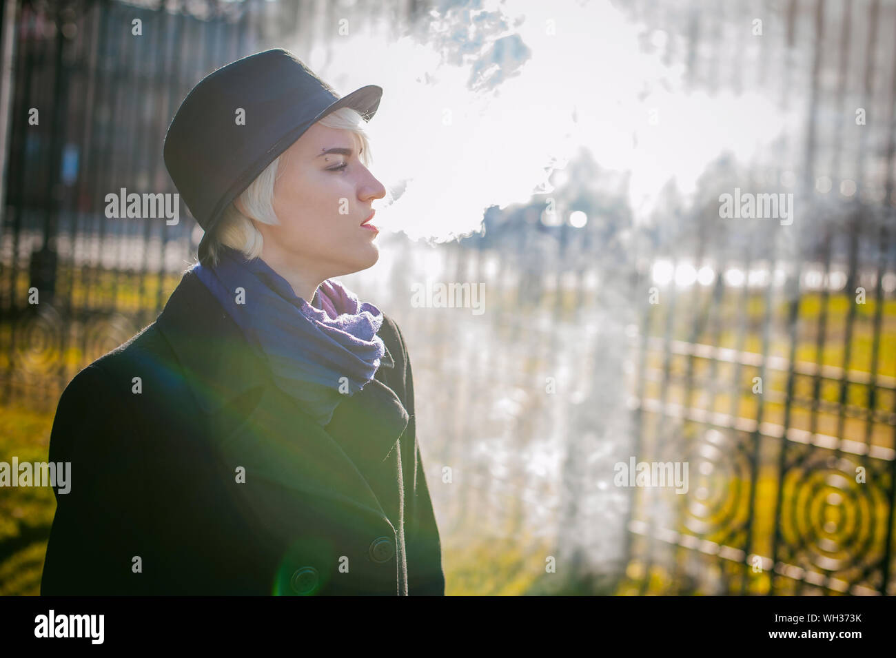 Woman Smoking Side View High Resolution Stock Photography and Images ...