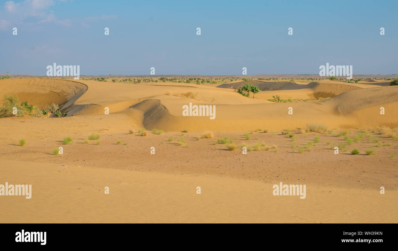 Dunes of Thar Desert. Sam Sand dunes, Rajasthan, India Stock Photo - Alamy