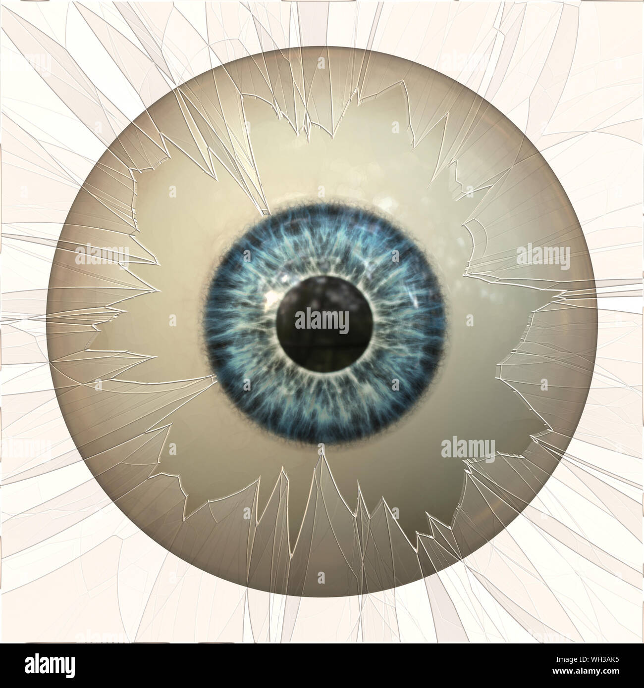 Digitally rendered illustration of an abstract eyeball background Stock ...