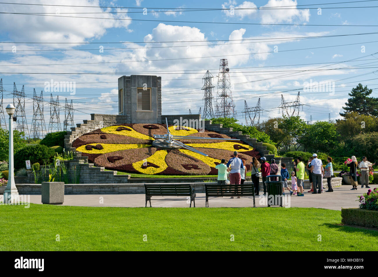 Floral Clock by Niagara Parks near Niagara Falls, Ontario, Canada Stock ...