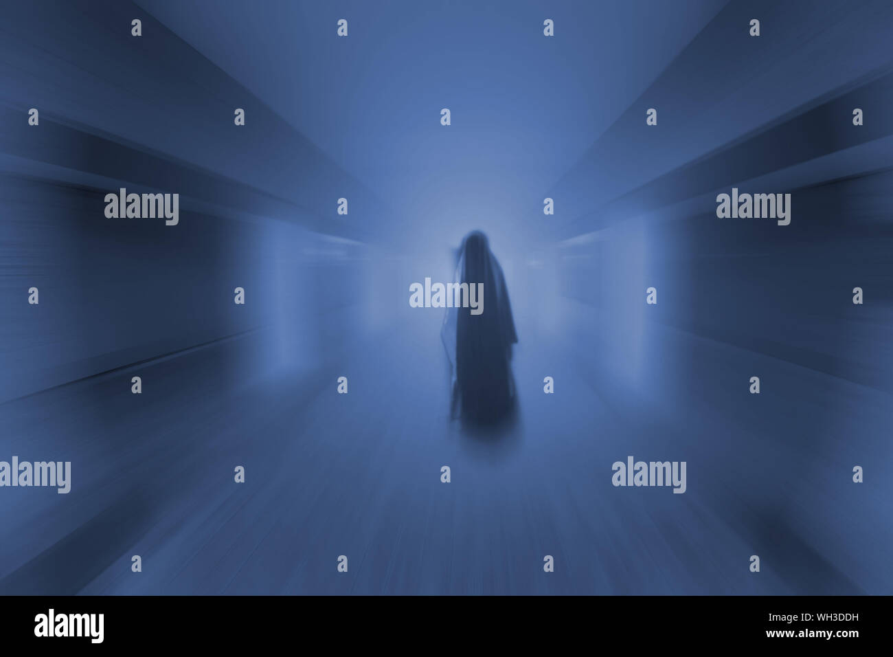 Ghost in some mysterious place. scary shadow Stock Photo - Alamy