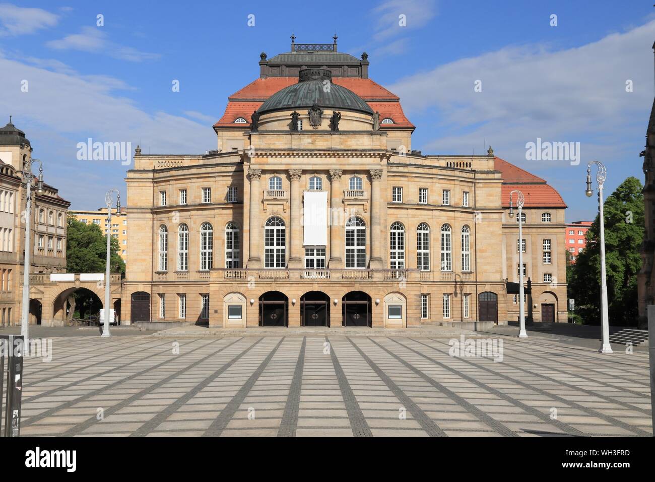 Chemnitz city in Germany (State of Saxony). Opera and theater building ...