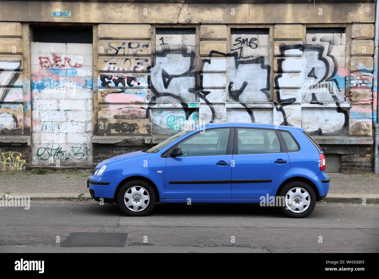 Blue volkswagen polo hi-res stock photography and images - Alamy