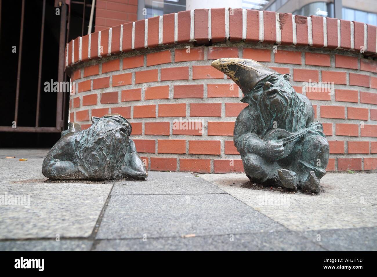 WROCLAW, POLAND - MAY 11, 2018: Gnomes of dwarves small statues in ...