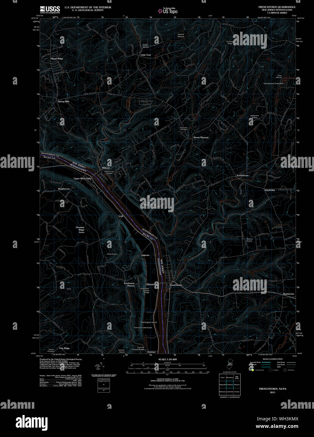 Map of frenchtown hi-res stock photography and images - Alamy